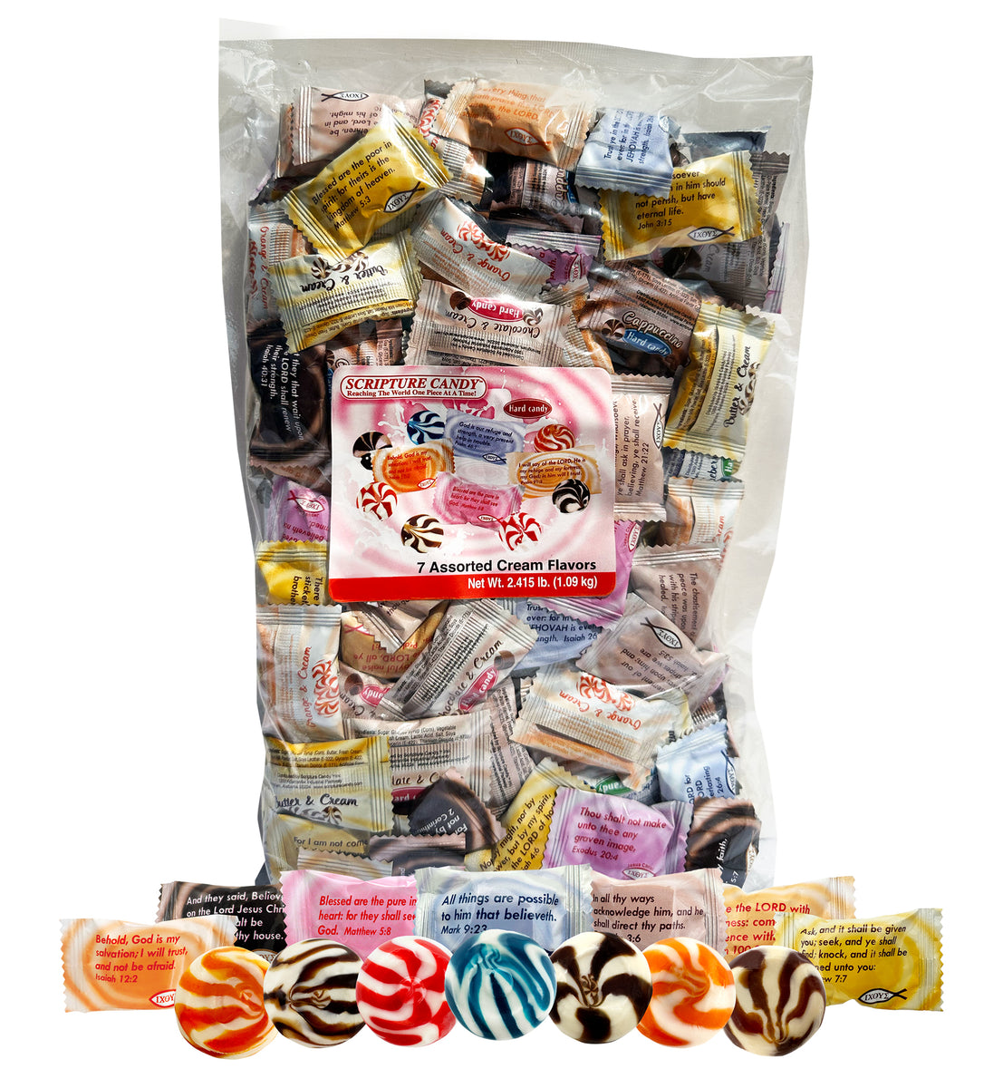 Assorted Cream Flavor Hard Candy, 180 Pieces – Scripture Candy