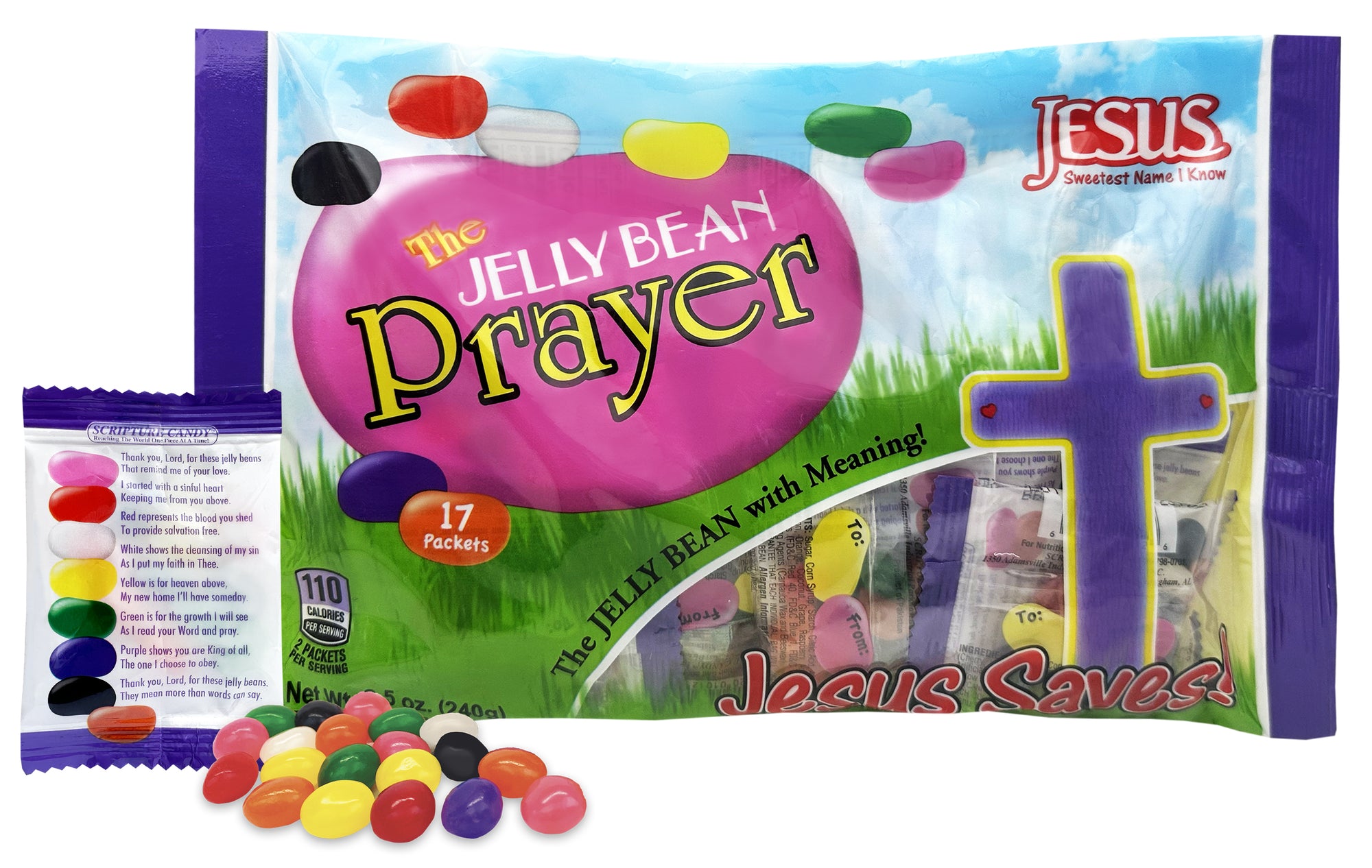 The Jelly Bean Prayer Spring Themed Bag, 15 Count – Scripture Candy