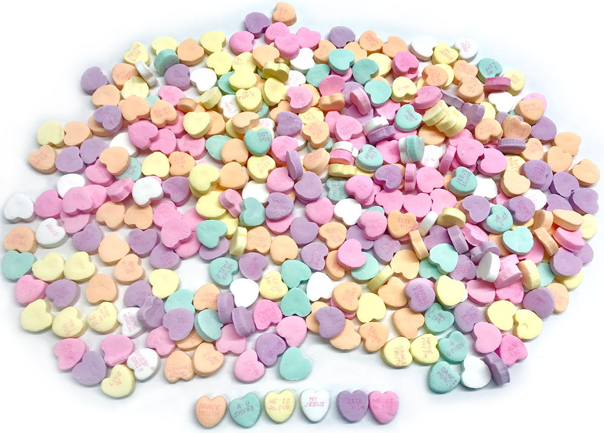 Scripture Candy, Inspirational Conversation Hearts 1 Pound Bag, 330 Pi ...