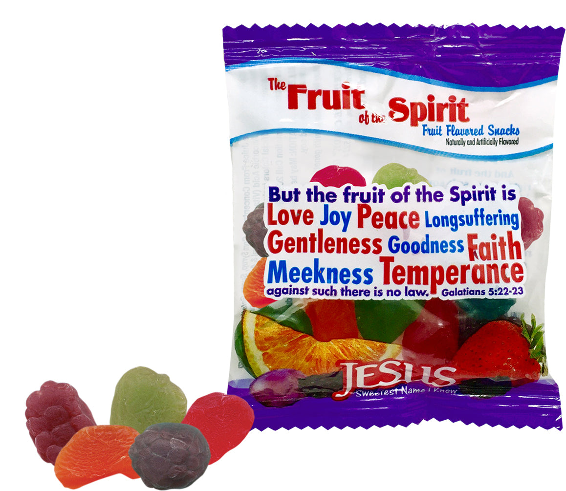 Fruit of the Spirit Gummy Snacks Clear Jumbo Bag, 50 Count – Scripture ...