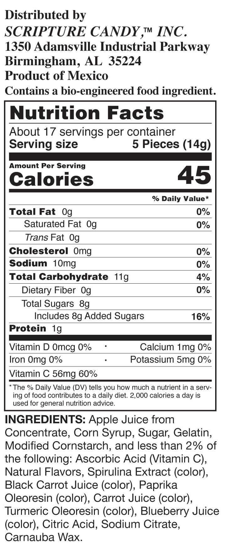 Fruit of the Spirit Gummy Fruit Snacks 8.5 Ounce Bag, 15 Count ...