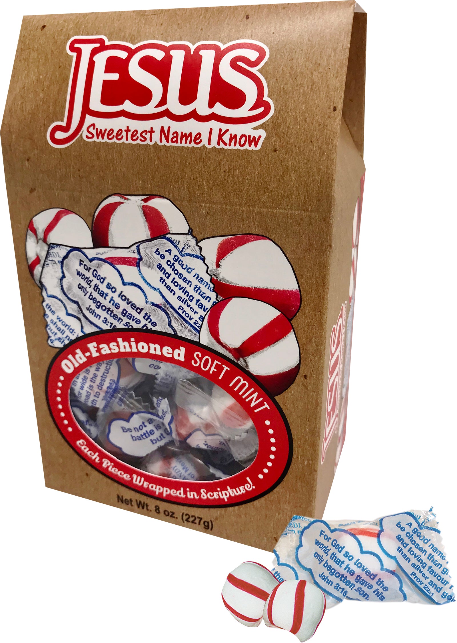 Old-Fashioned Soft Peppermint Gable Gift Box, 8 Ounces – Scripture Candy