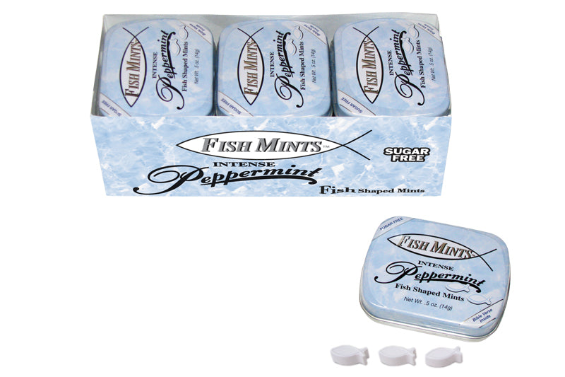 Sugar Free Fish Shaped Peppermint Flavored Mints in a Pocket Sized Tin ...