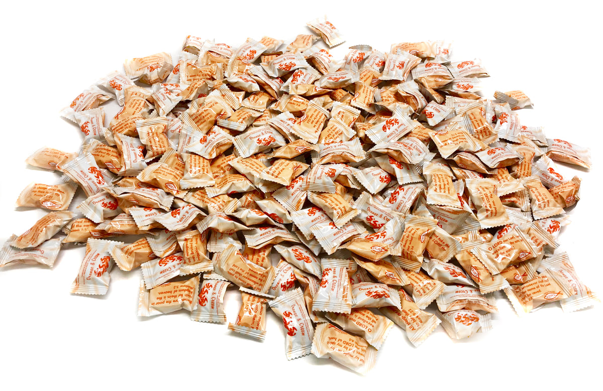 Orange and Cream Hard Candy 2.5 Pound Bag, 180 Pieces – Scripture Candy